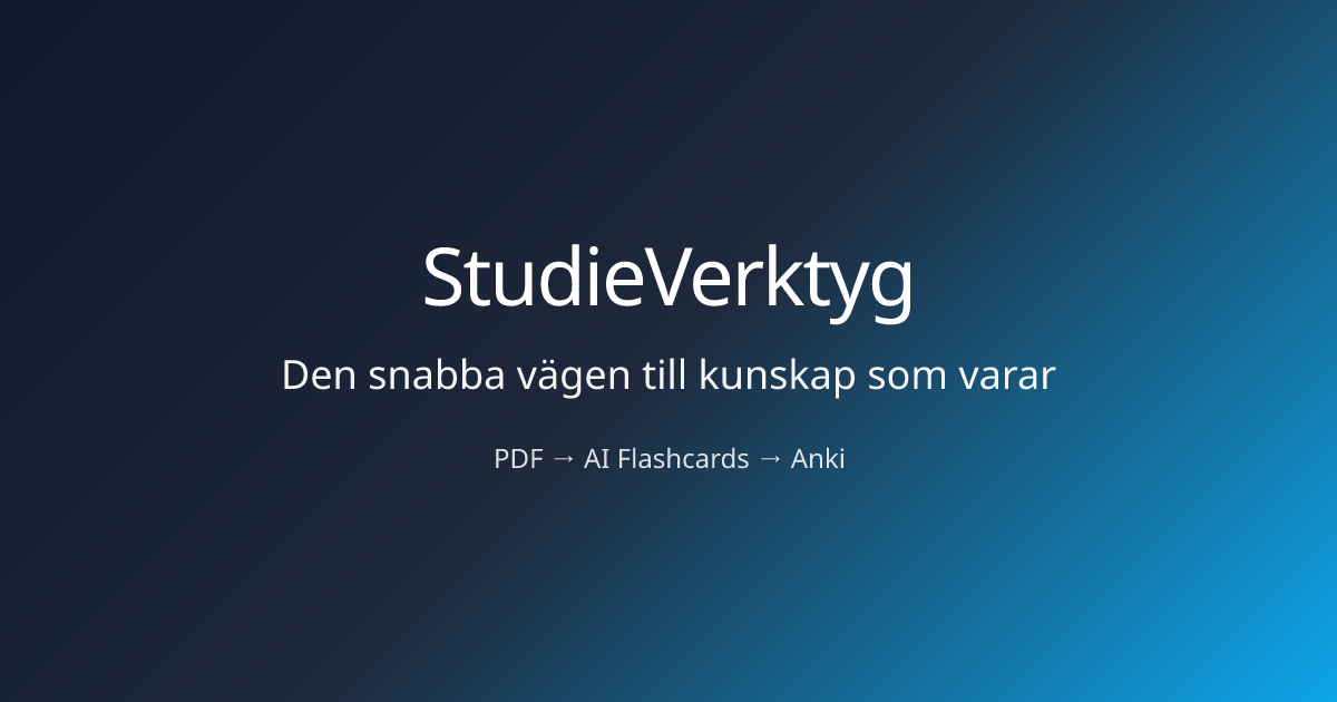 Studieverktyg.se – Den snabba vägen till kunskap som varar